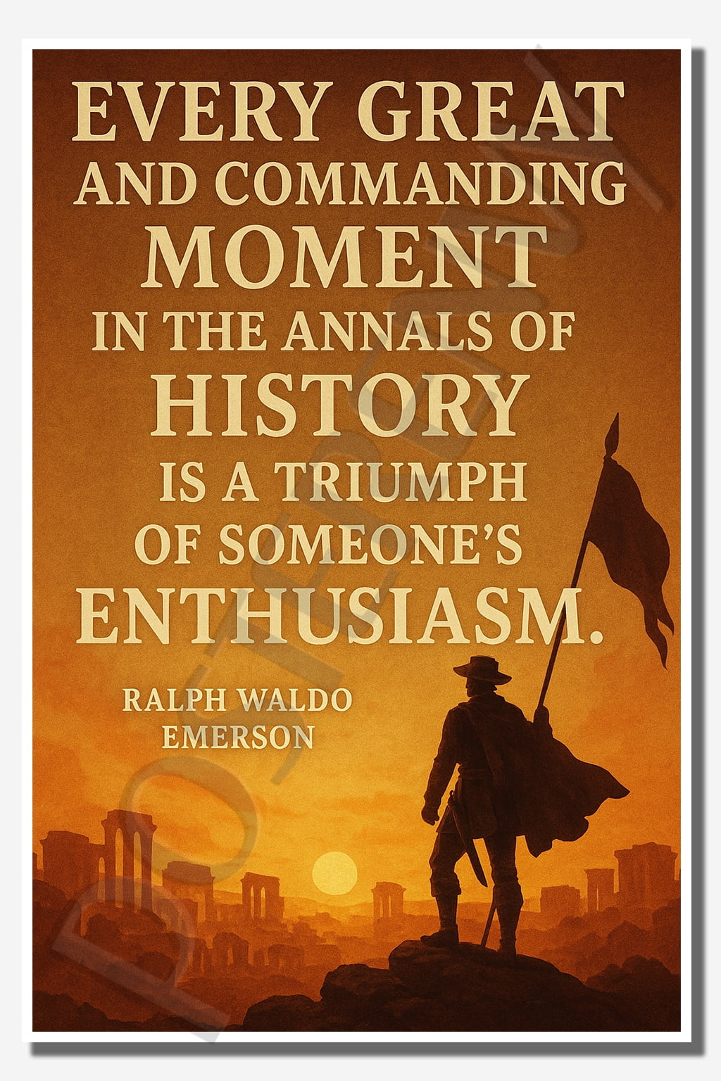 Every great and commanding moment in the annals of history is a triumph ...