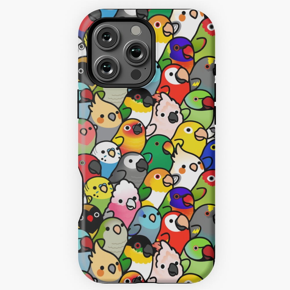 Everybirdy Cute Bird Pattern iPhone Case 17 16 15 14 13 12 11 Pro Max ...