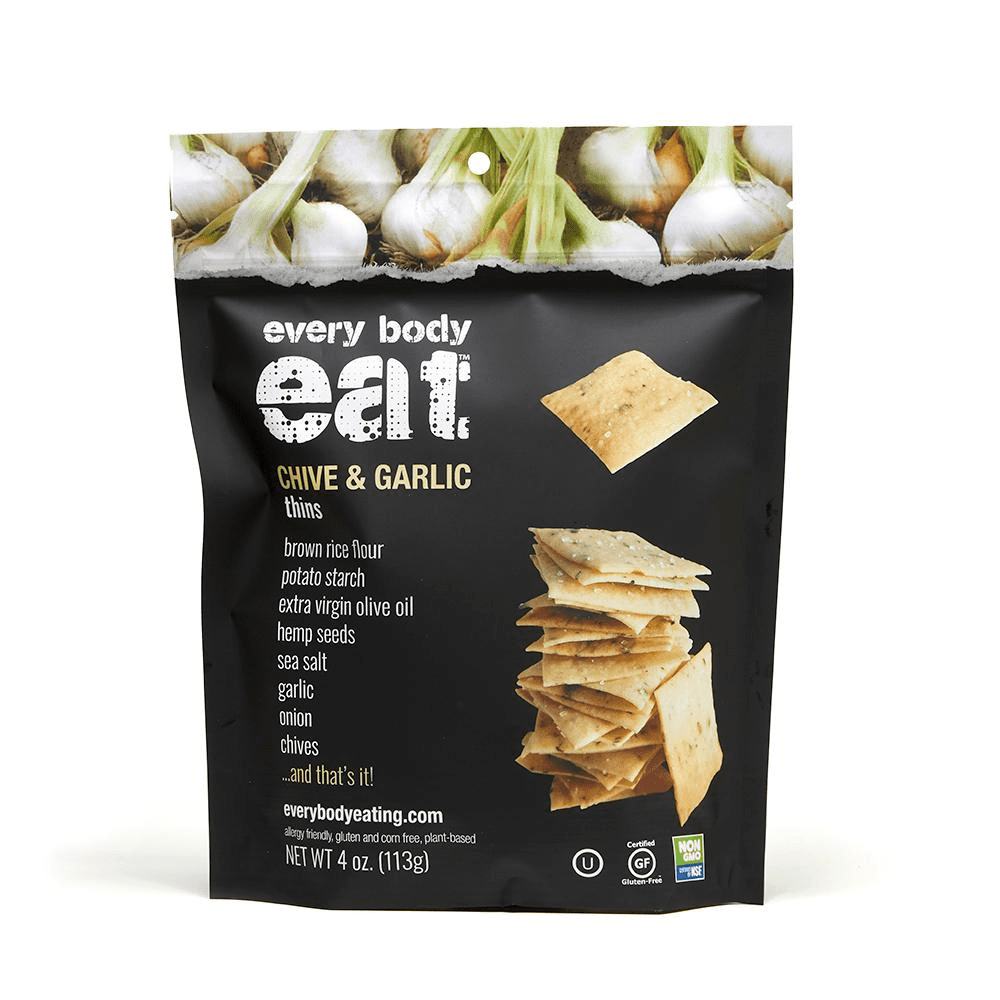 Everybody Eat Snack Thins – Chive & Garlic, Gluten-Free & Vegan, 6-Pack ...