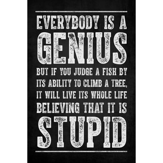 Everybody Is A Genius, motivational classroom poster - Walmart.com