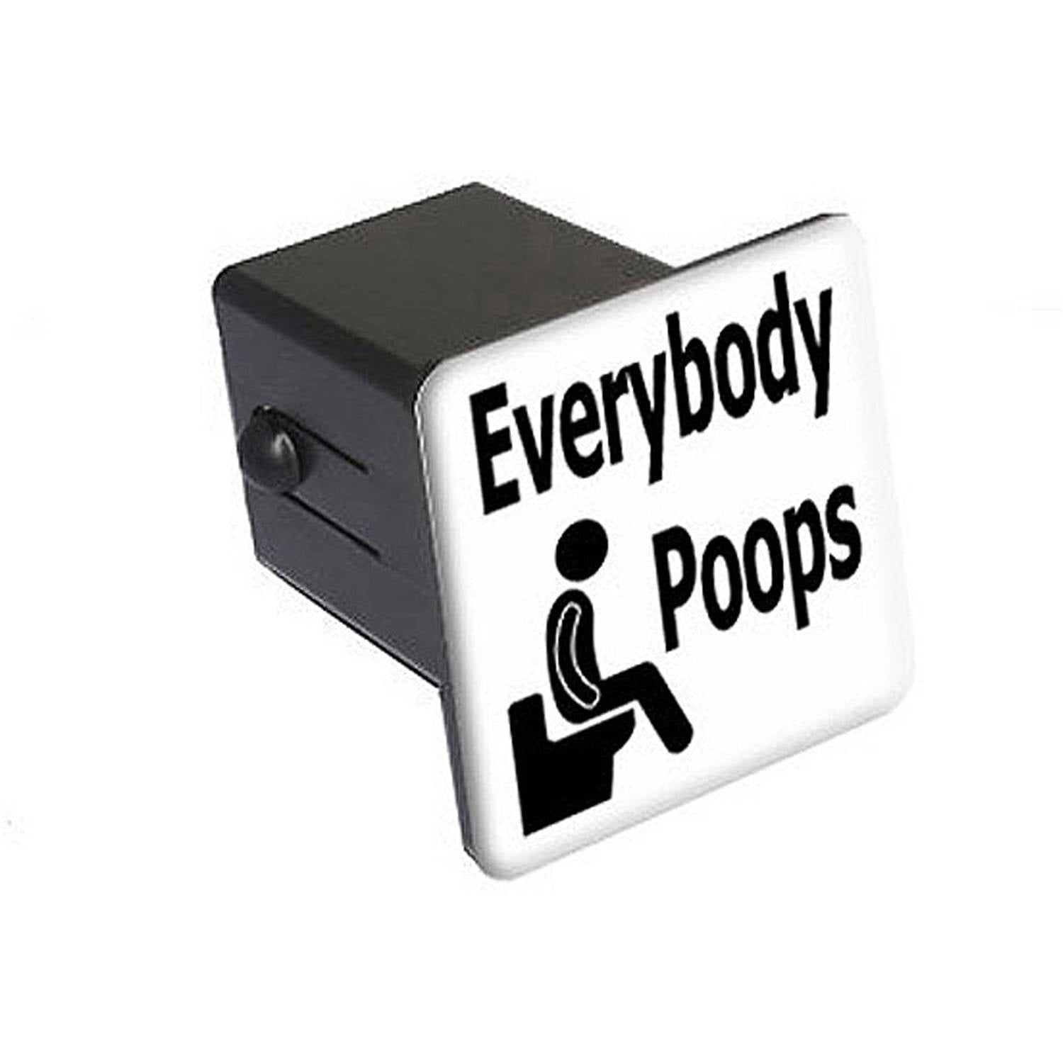 Everybody Poops - Man On Toilet 2" Tow Trailer Hitch Cover Plug Insert ...