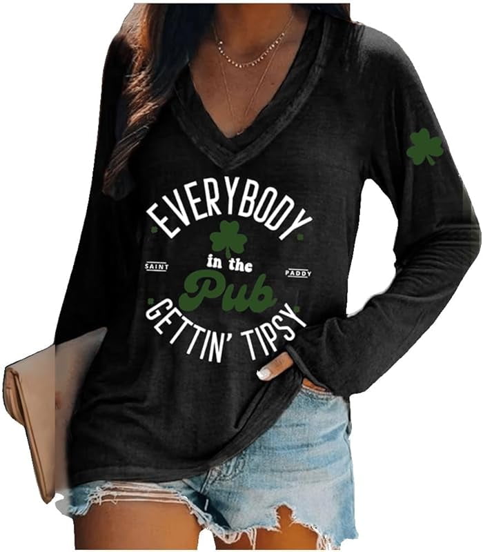 Everybody in The Pub Getting Tipsy Shirt, St. Patrick's Day Long Sleeve ...