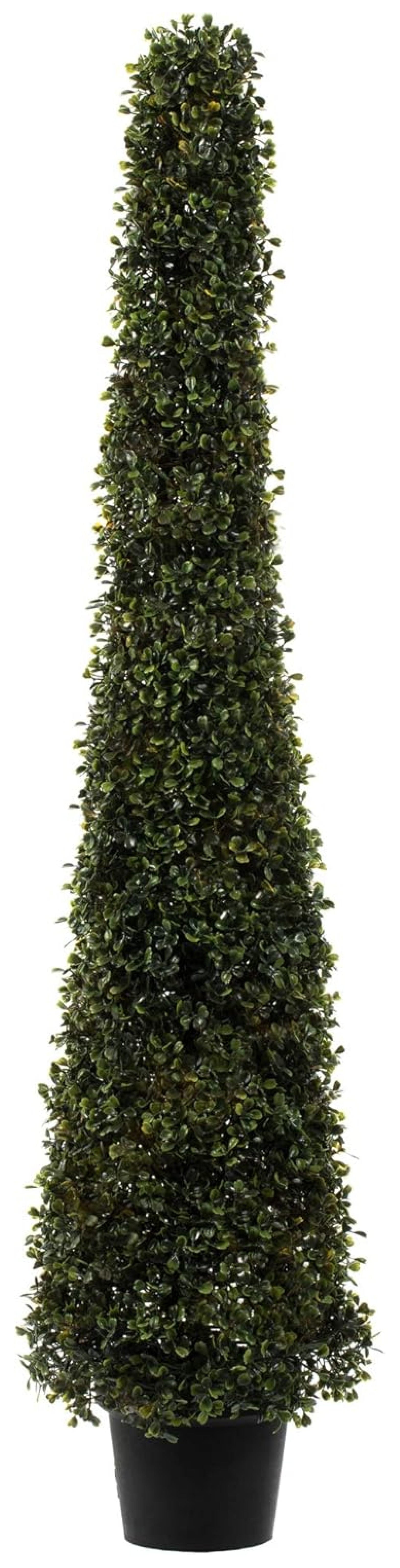 Everyday Artificial Boxwood Topiary Cone 4' Tall - UV Resistant Indoor ...