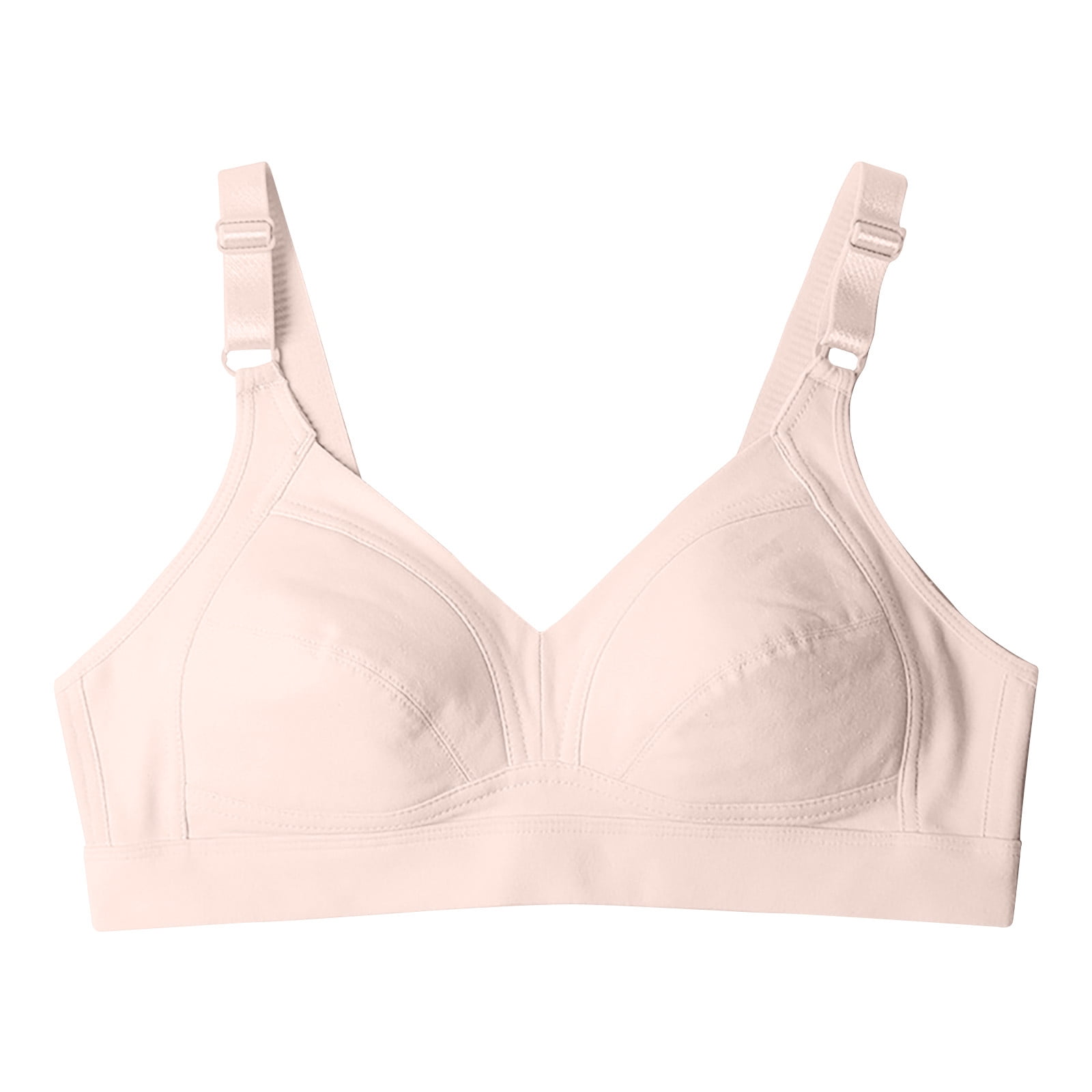 Everyday Bra for Elderly Women Comfortable Wireless T-Shirt Bra Plus ...