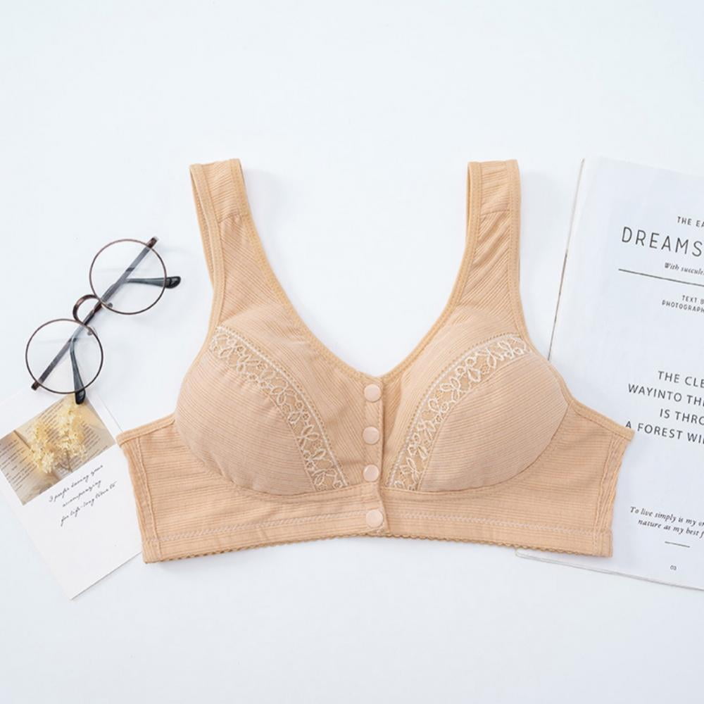 Everyday Bras for Women Comfort Daily Brassiere Sexy Lace Front Button ...