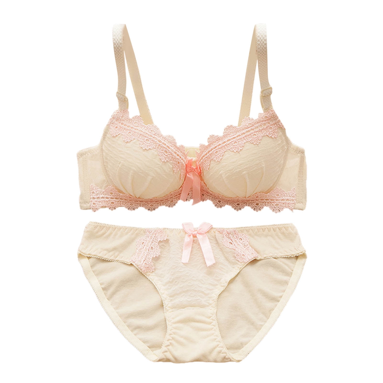 Everyday Bras for Women Lace up Bra Set Medium Briefs Men Lace up Crop ...