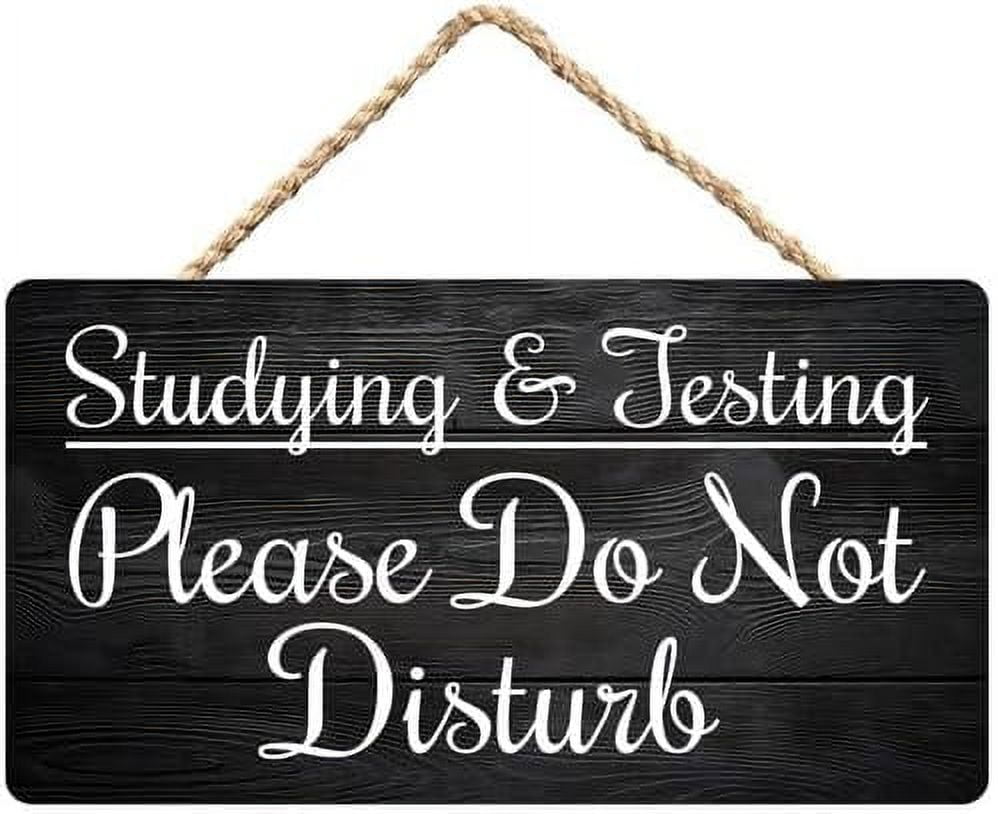 Everyday Business Signs - Studying & Testing Please Do Not Disturb ...