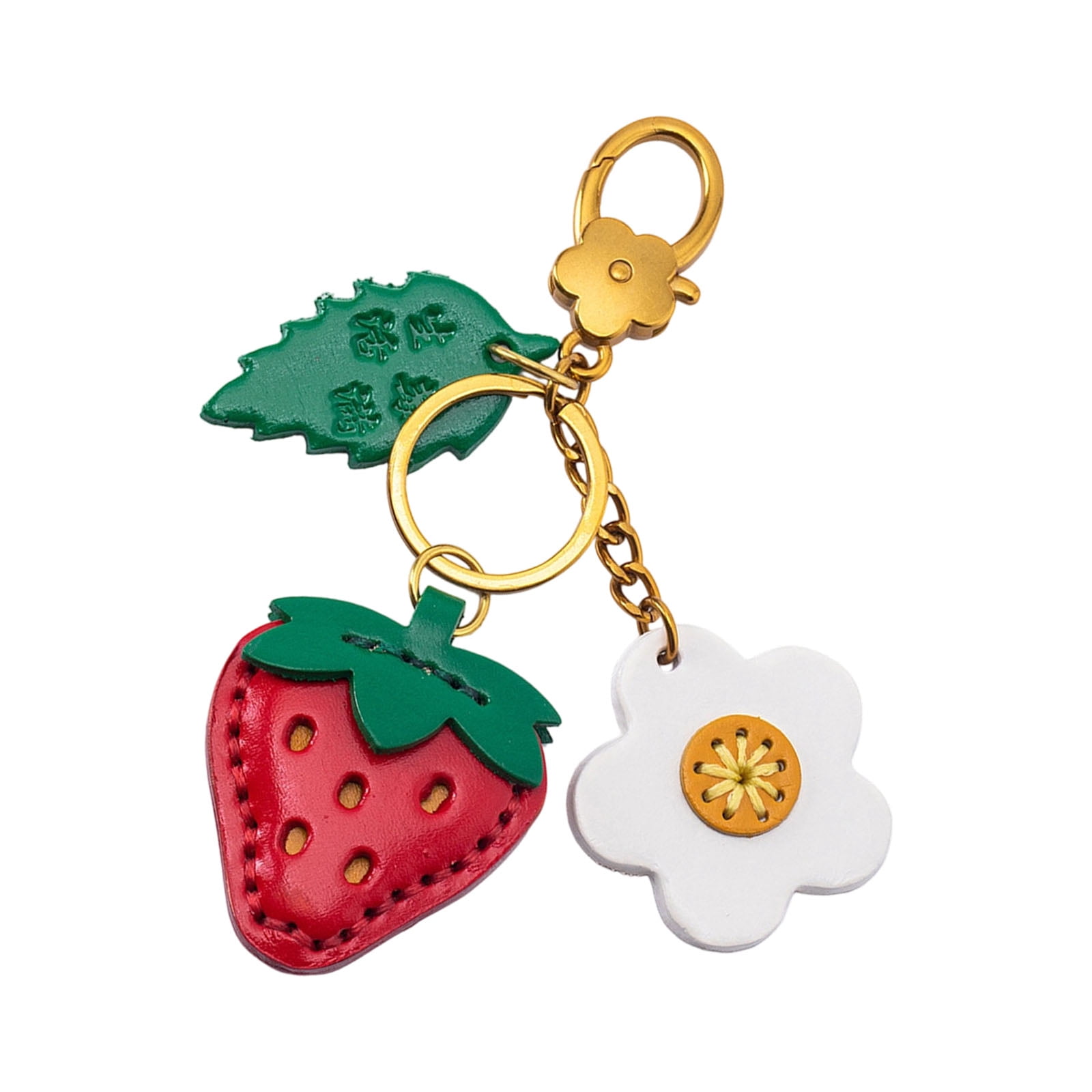 Everyday Carry PU Leather Keychain Lovely Elephant Fruit Styles for ...