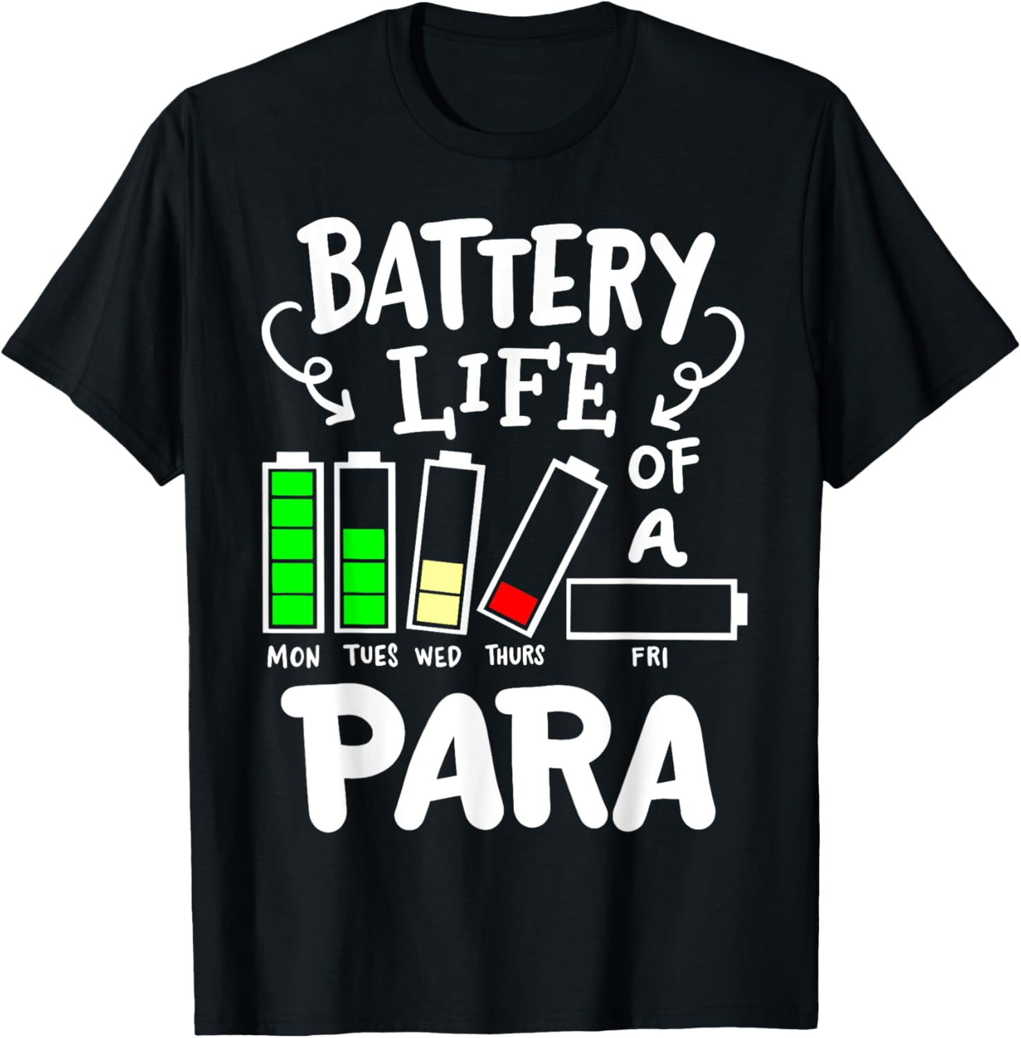 Everyday Cotton Comfort - Para Battery Life Of A Para T-Shirt - Walmart.com
