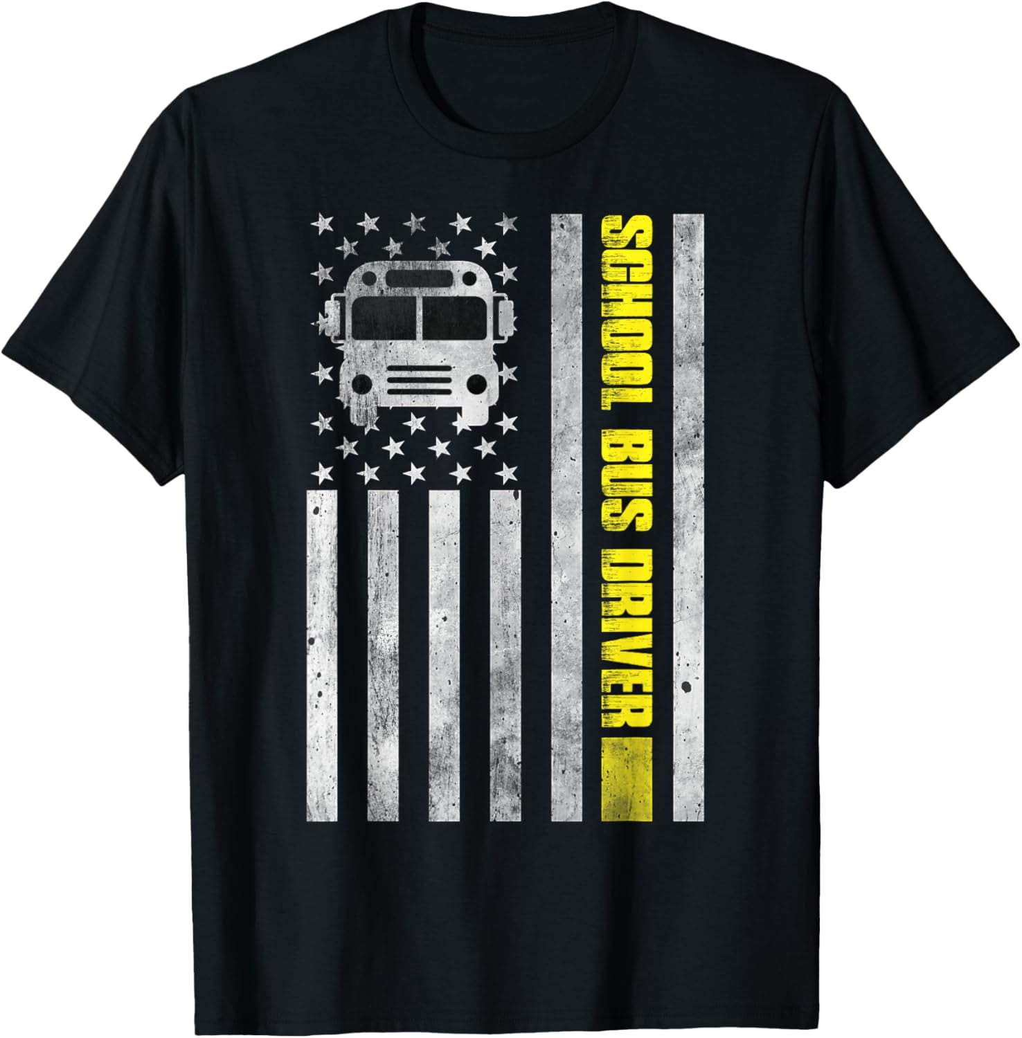 Everyday Cotton Comfort - School Bus Driver American Flag Shirt, School ...