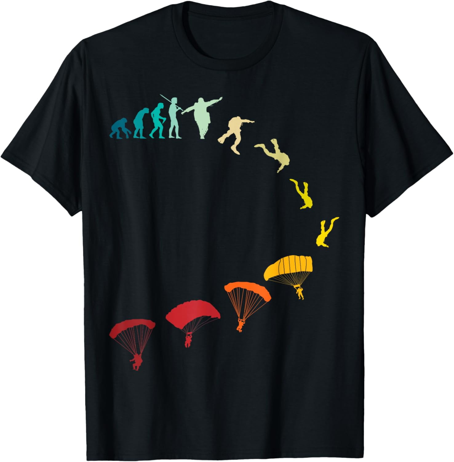Everyday Cotton Comfort - The Evolution of Skydiving T-Shirt - Walmart.com