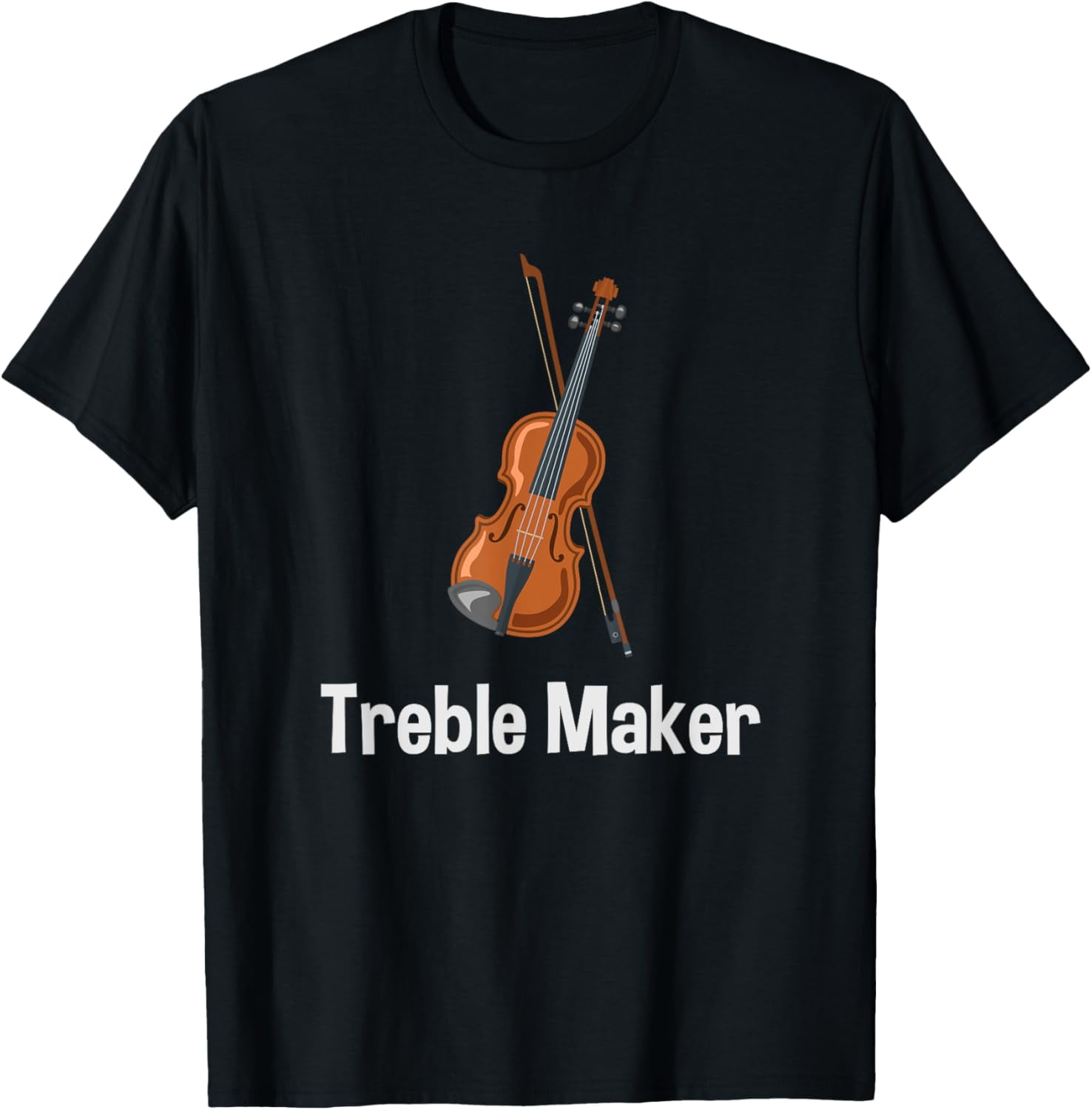 Everyday Cotton Comfort - Violinist Shirt - Treble Maker Violin with ...