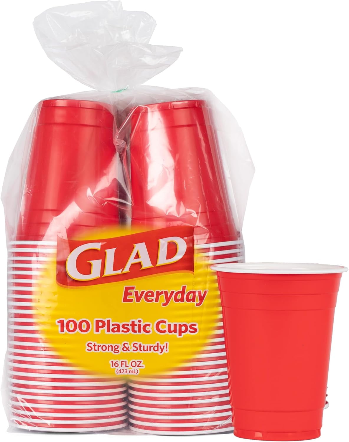 Everyday Disposable Plastic Cups - Red Plastic Party Cups for All ...
