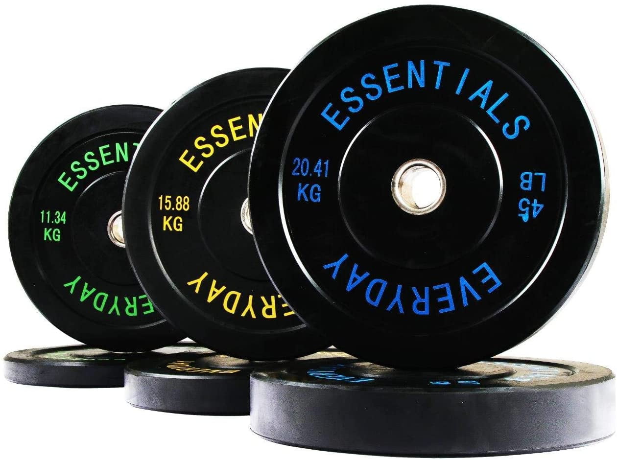 Everyday Essentials Color Coded 2 In., Black Olympic Bumper Weight ...
