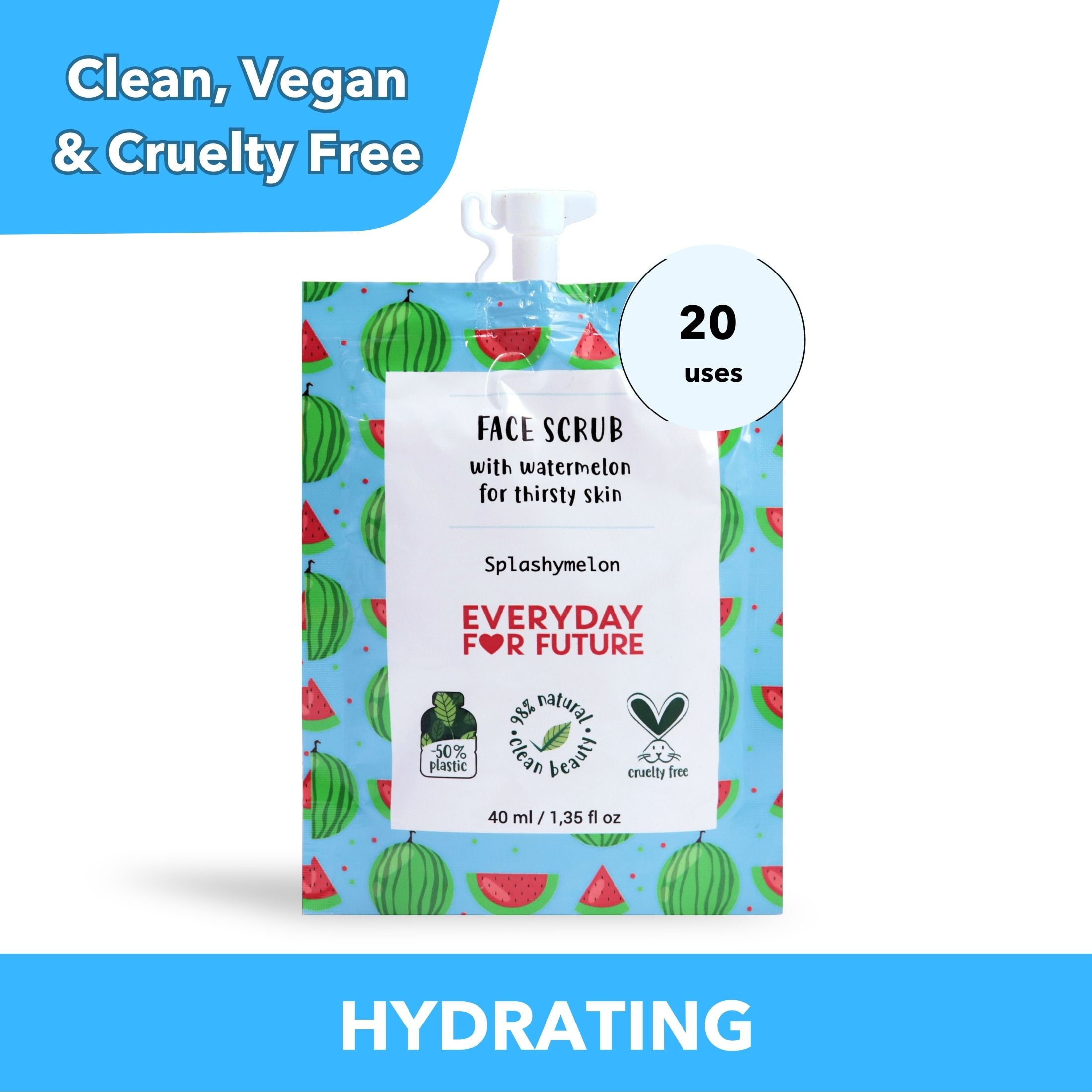 Everyday For Future Watermelon Face Scrub, Hydrating, 20 Uses - Walmart.com