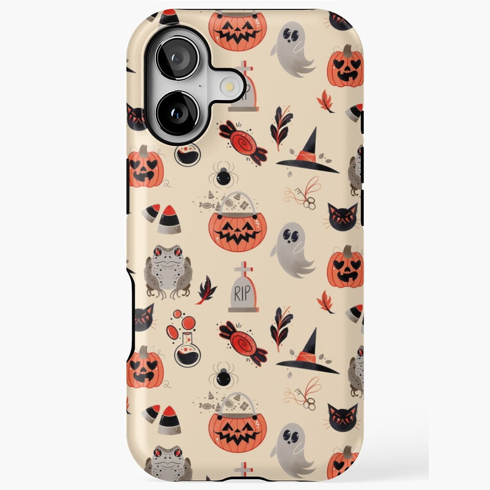 Everyday Halloween Pattern Cute Cartoon Illustration iPhone Case 11 ...