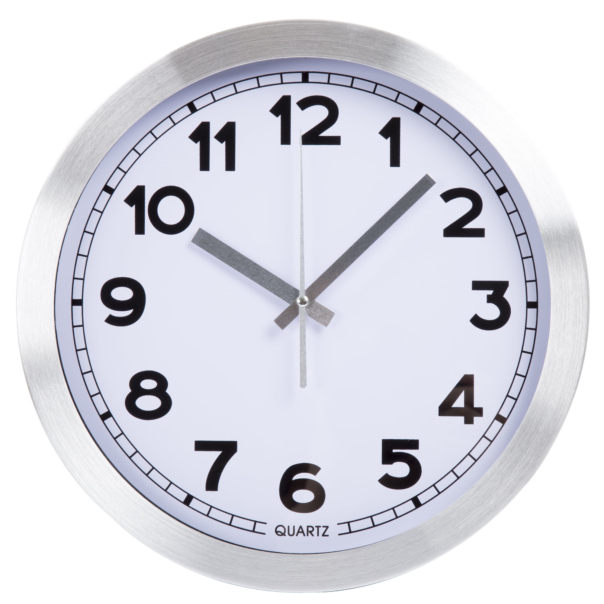 Everyday Home 12 Inch Brushed Aluminum Wall Clock - Walmart.com