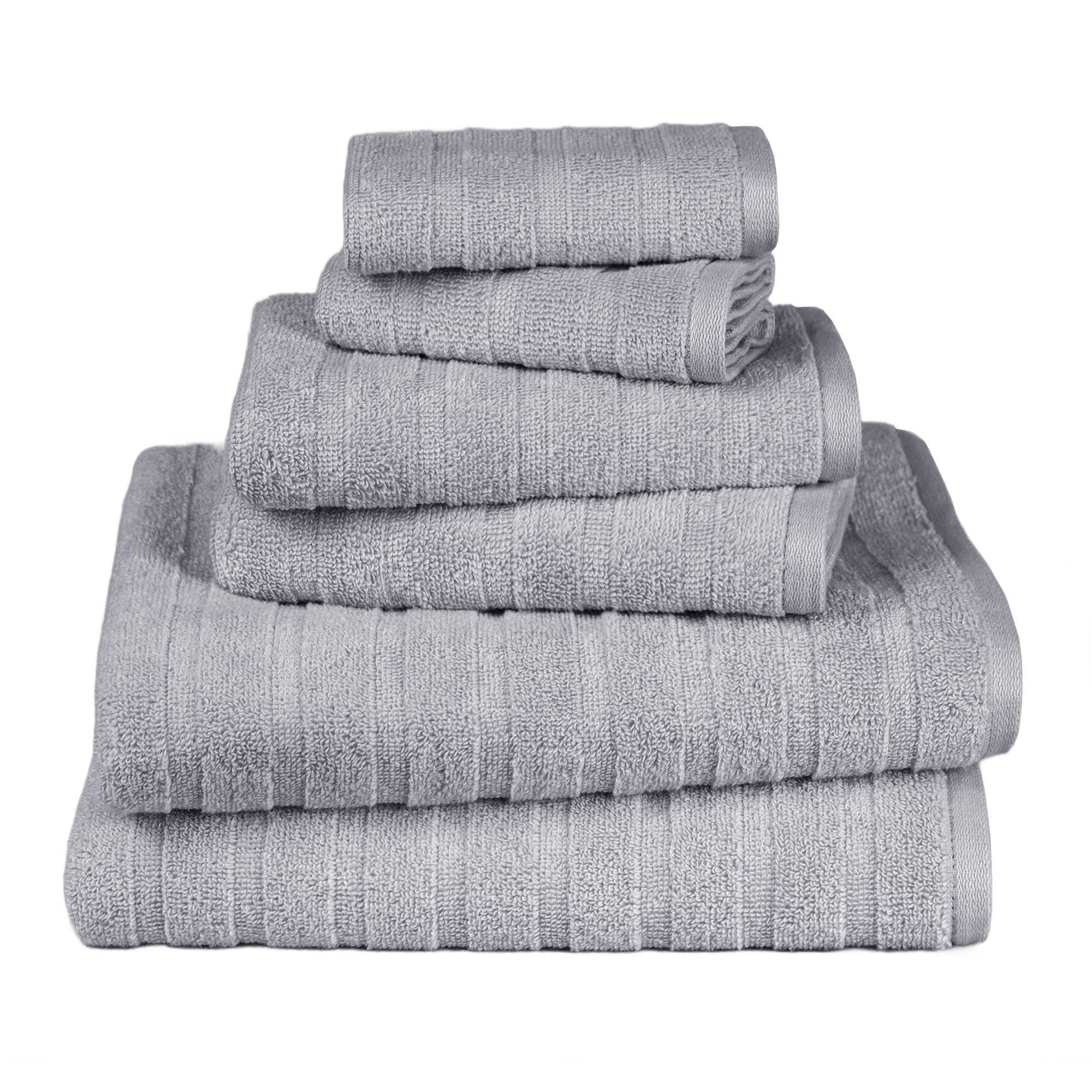 Everyday Home by Trident Quick Dry 6 Pc Bath Towel Set, 100% Cotton ...