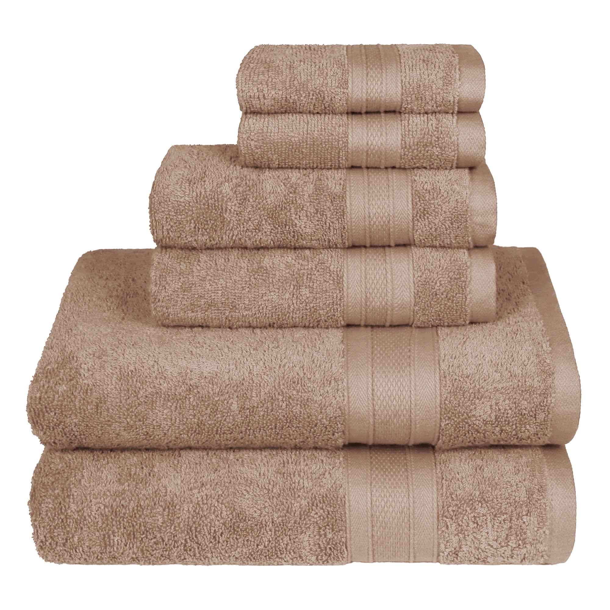 Everyday Home by Trident 6 Pc Bath Towel Set, 100% Cotton, Plush ...
