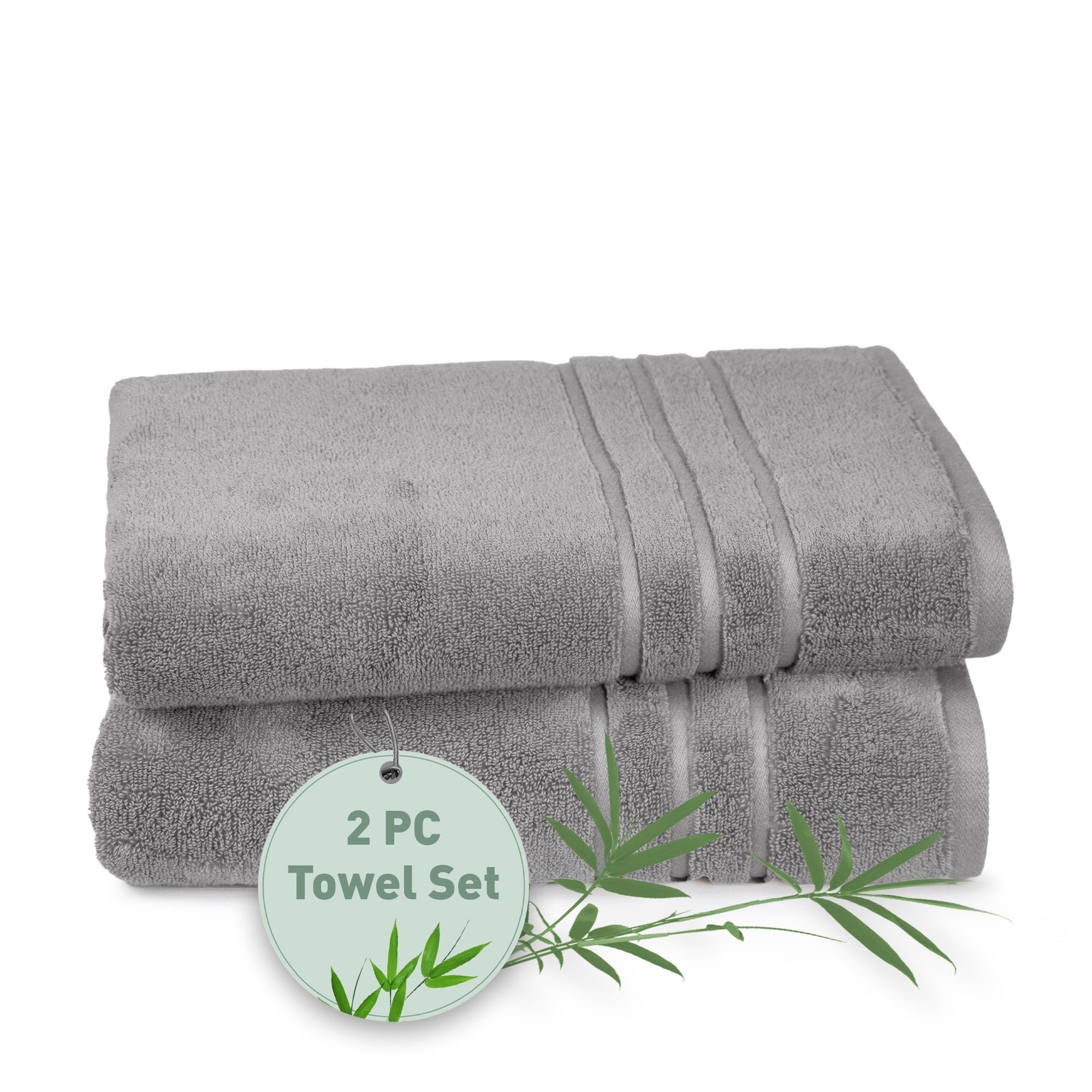 Everyday Home by Trident Eco Twist 2 Piece Bath Towel Set, Cotton and ...