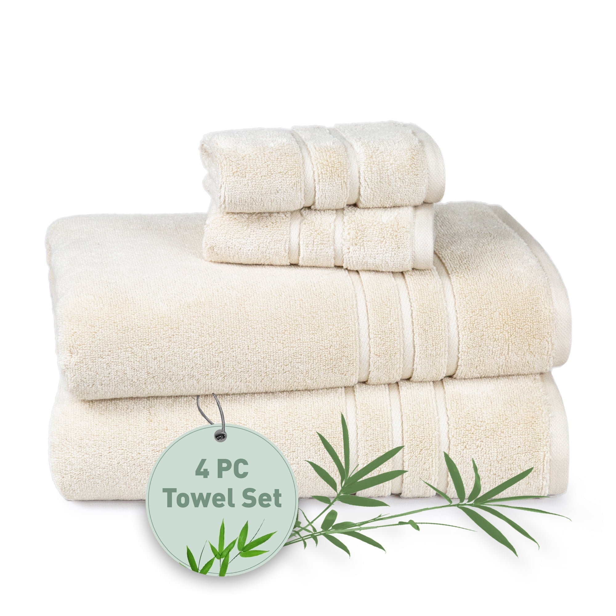 Everyday Home by Trident Eco Twist 4-Piece Towel Set (2 Bath Towels, 2 ...
