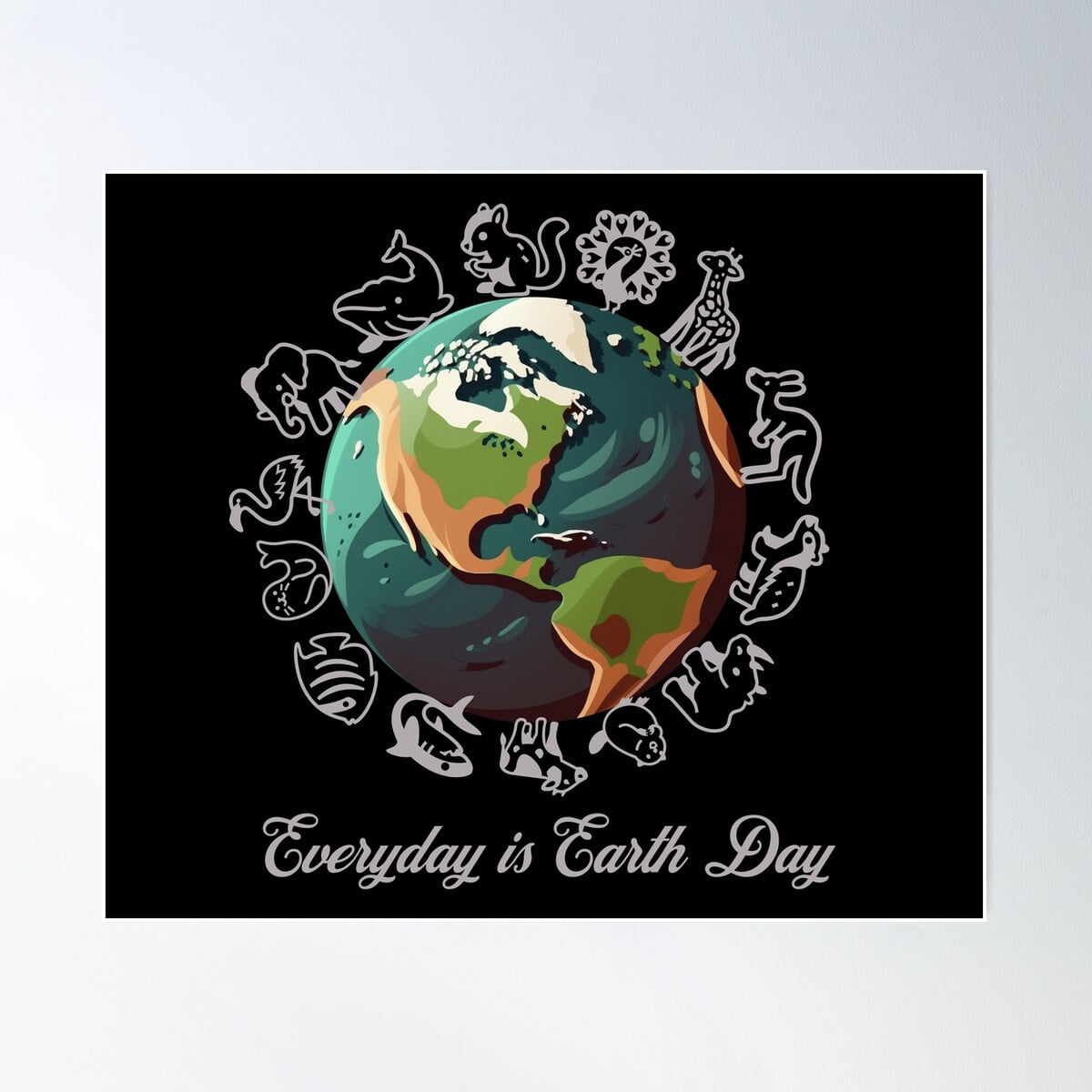Everyday Is Earth Day – Earth & Animal Conservation Poster Wall Art ...
