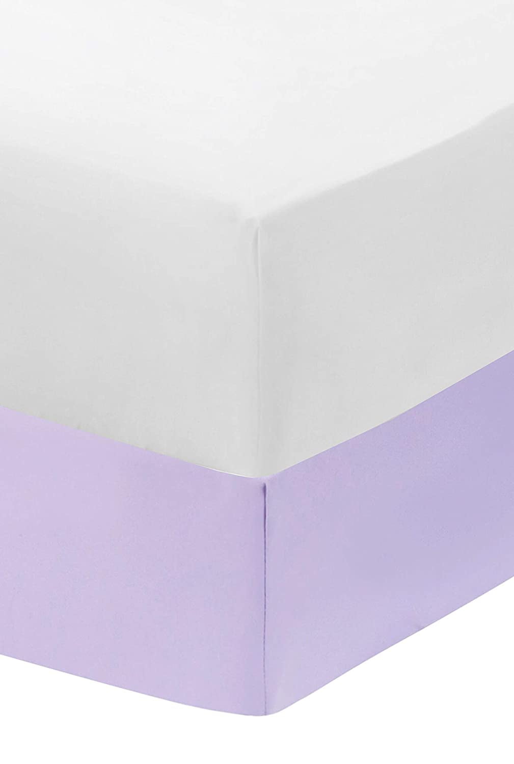 Everyday Kids 2pk Fitted Crib Sheet - White/Lavender - Walmart.com