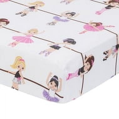 Everyday Kids Toddler Fitted Crib Sheet - Born to Dance Ballerina ...