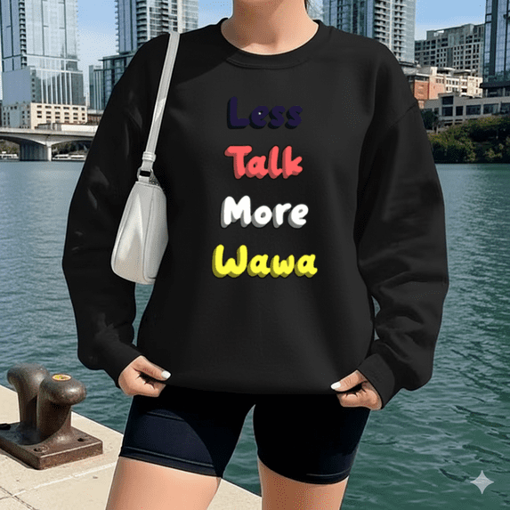 Everyday Laugh Less Talk More Wawa Funny Quote Humor Playful Expression ...