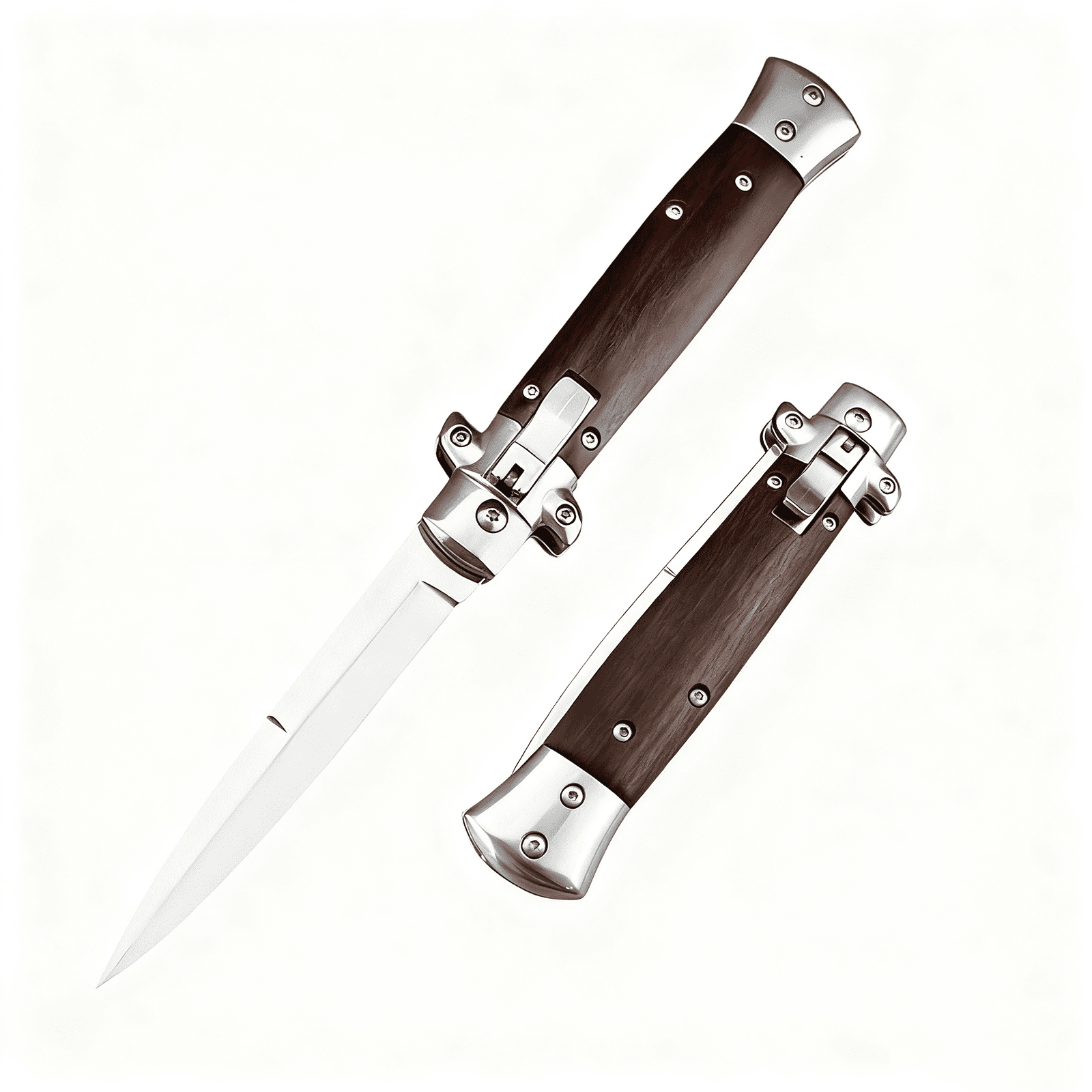 Everyday Lightweight Colored Wood Handle Utility Knife 440C Stainless ...