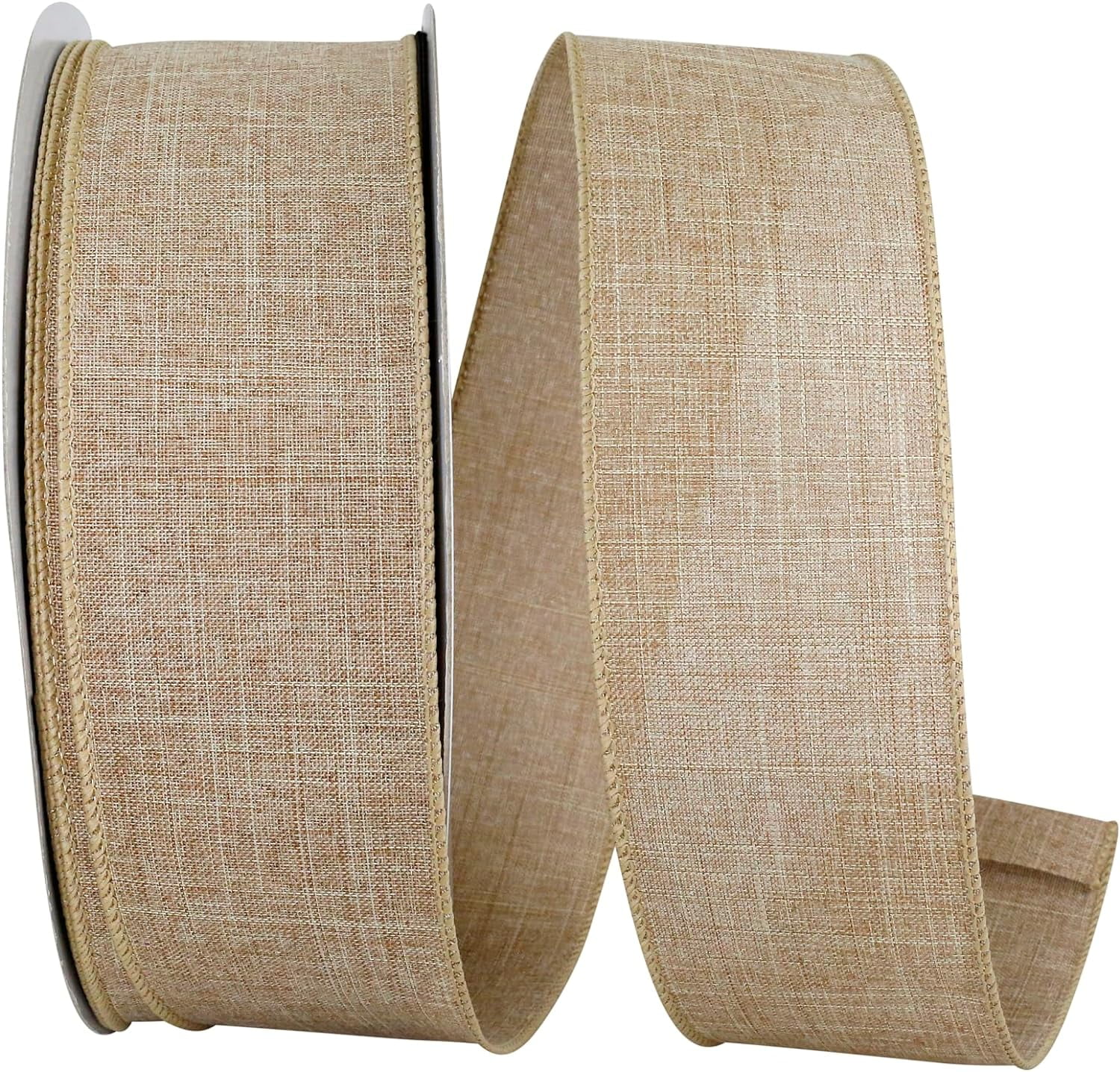 Everyday Linen Value Wired Edge , 2-1/2 Inch X 50 Yards, Natural ...