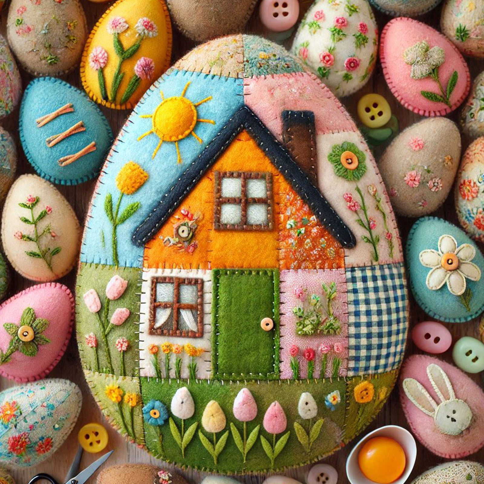 Everyday Low Price! DIY Patchwork Felts House Kit - Creative Home Craft ...