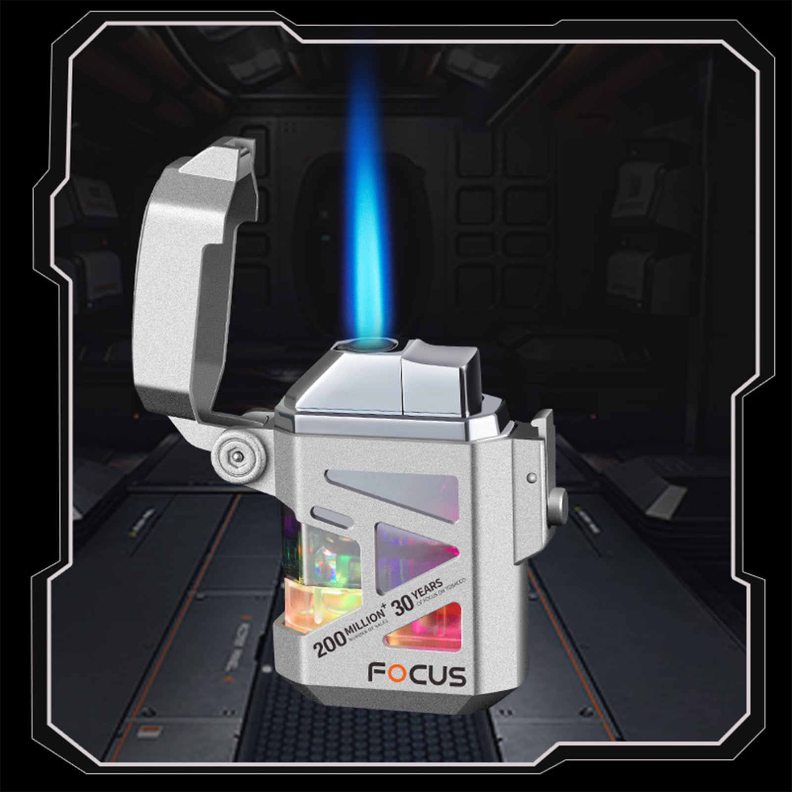 Everyday Low Price! Mecha Wind Direct Charge Blue Flame Lighter ...