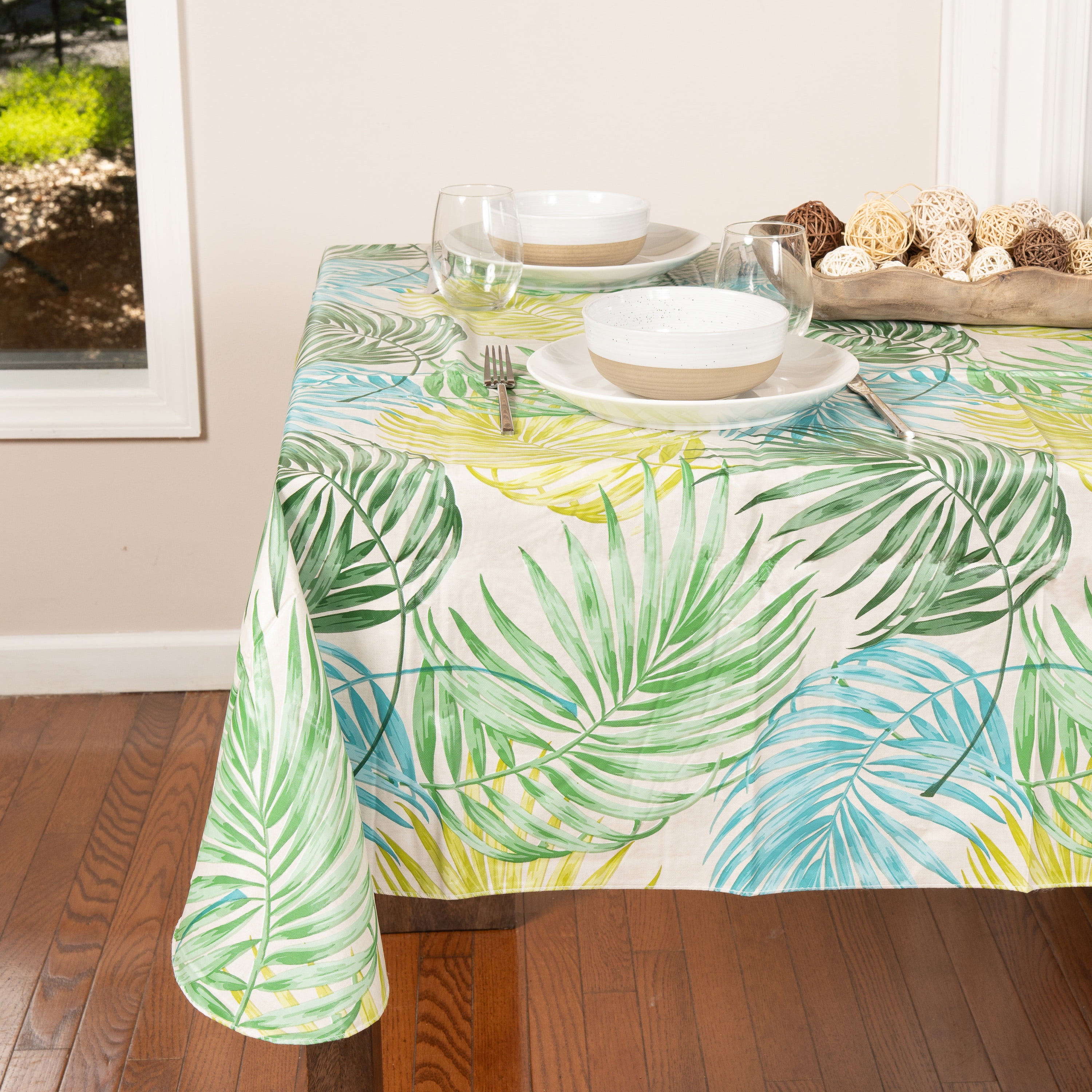 Everyday Luxuries Waterproof Square Fitted Tablecloth 52 x 52 Inch ...