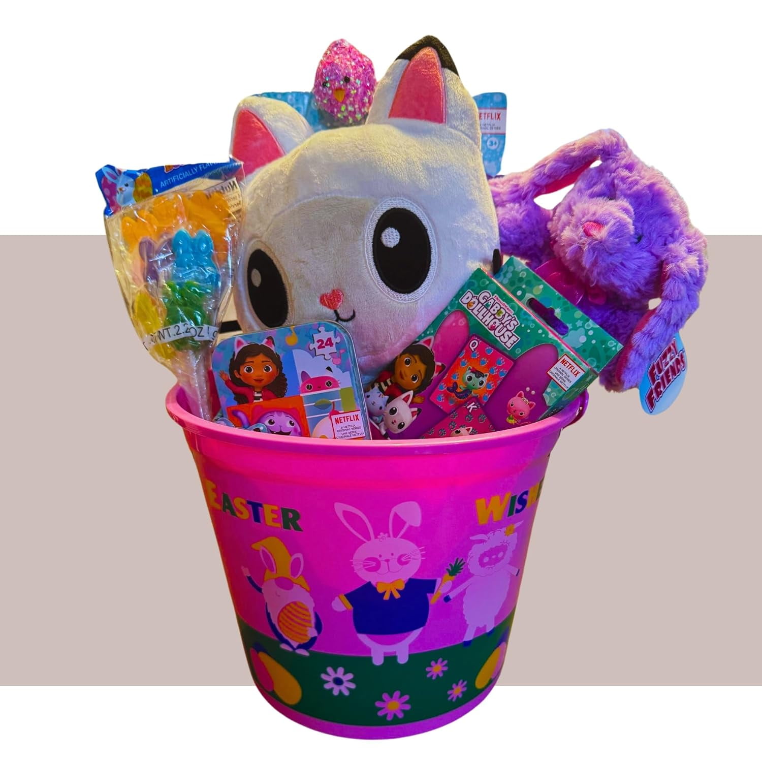 Everyday Necessiteez Easter Gift Basket with Gabby Pandy Paw Plush ...