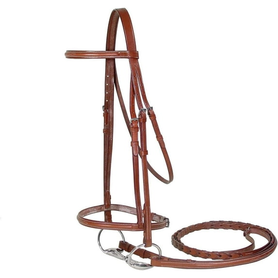 Everyday Raised Fancy Stitched Leather English Schooling Bridle with ...