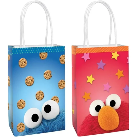 Everyday Sesame Street Kids Birthday Party Favor Paper Kraft Bags ...