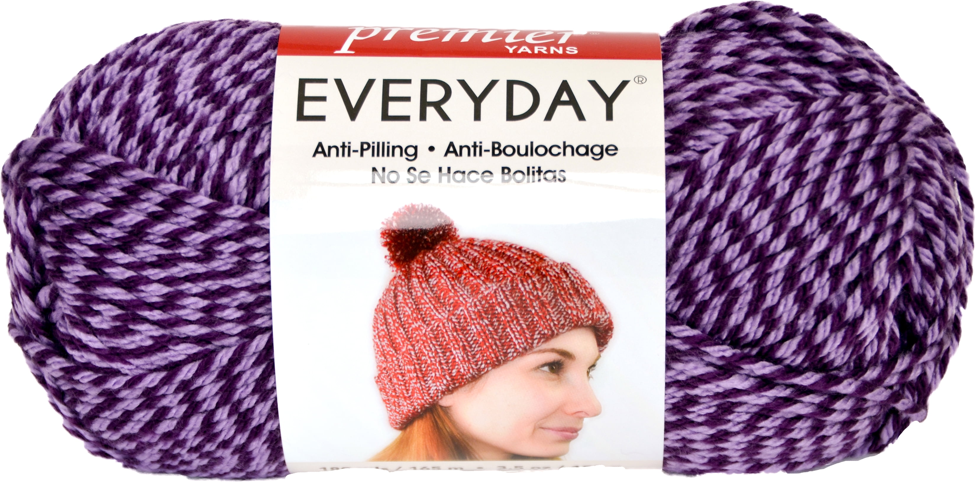 Everyday Soft Marl Yarn-Purple Marl - Walmart.com