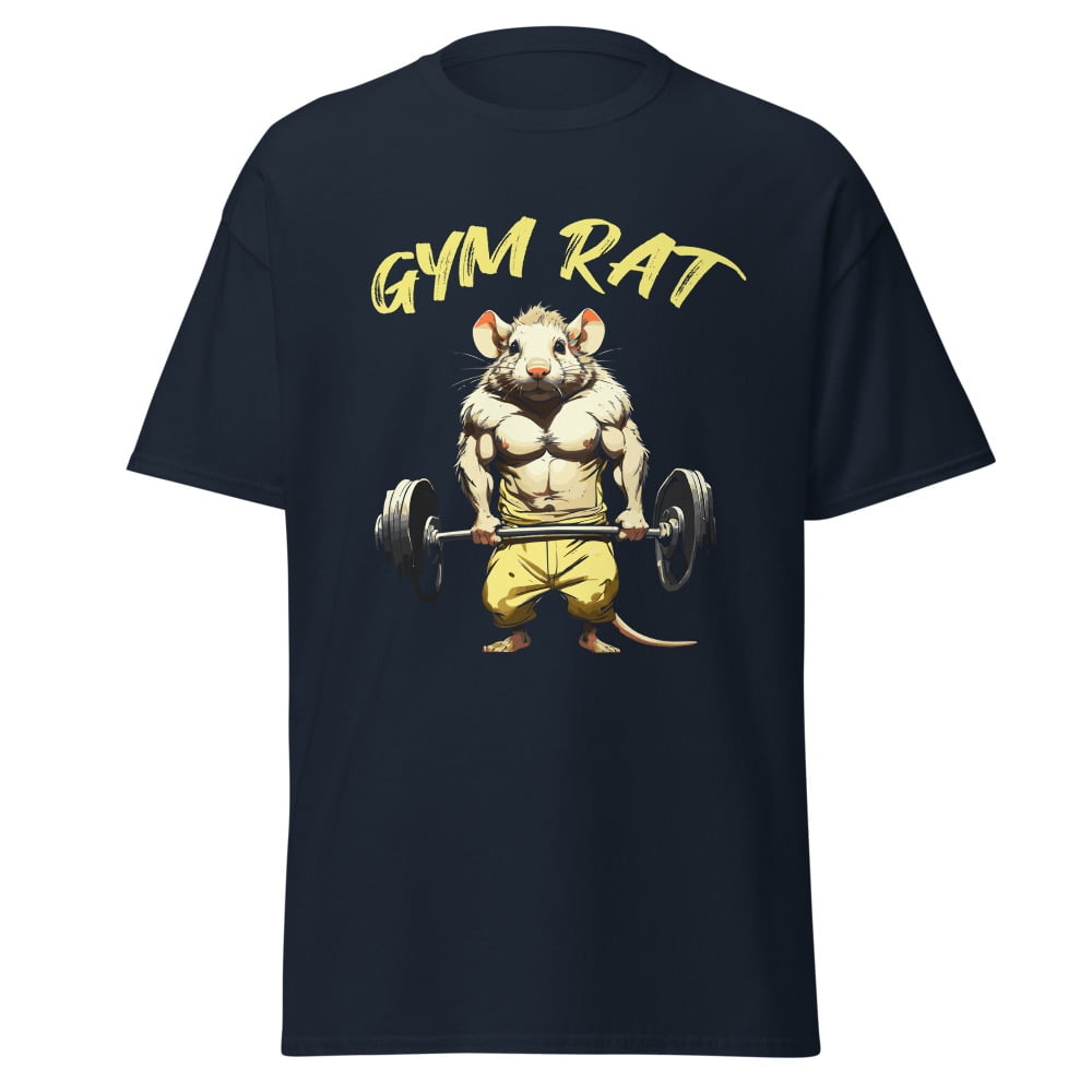 Everyday Staples Gym Rat Fitness Bodybuilding Art classic tee (Navy, S ...