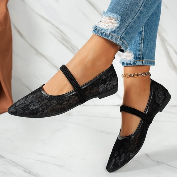 Everyday Use Comfortable Casual Dress Shoes for Women Plus Size Pointed ...