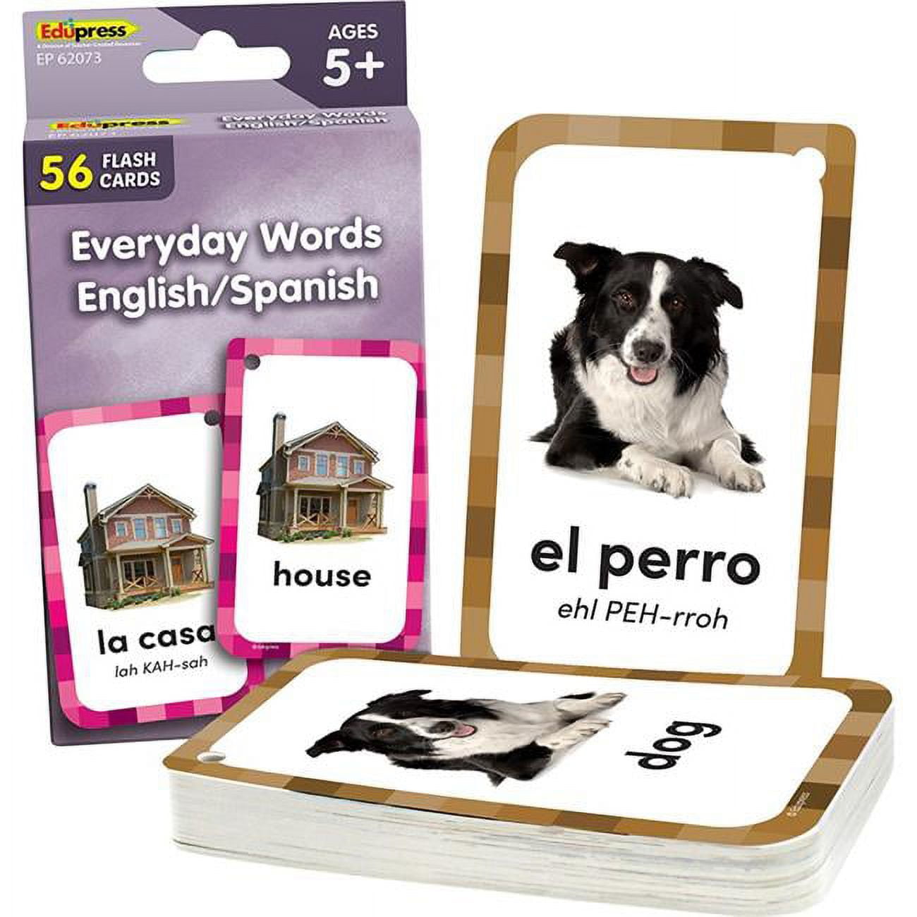 Everyday Words English/Spanish Flash Cards [TCR62073] - Walmart.com