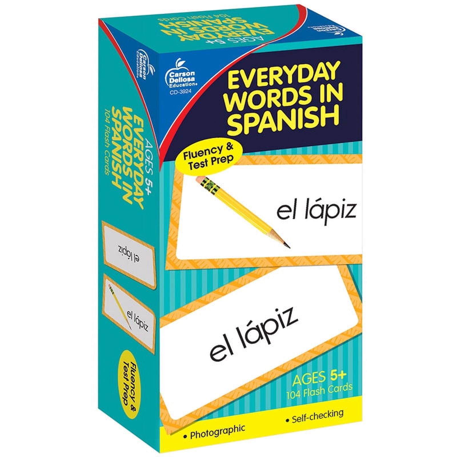 Everyday Words in Spanish: Photographic Flash Cards, Grade PK-8 ...