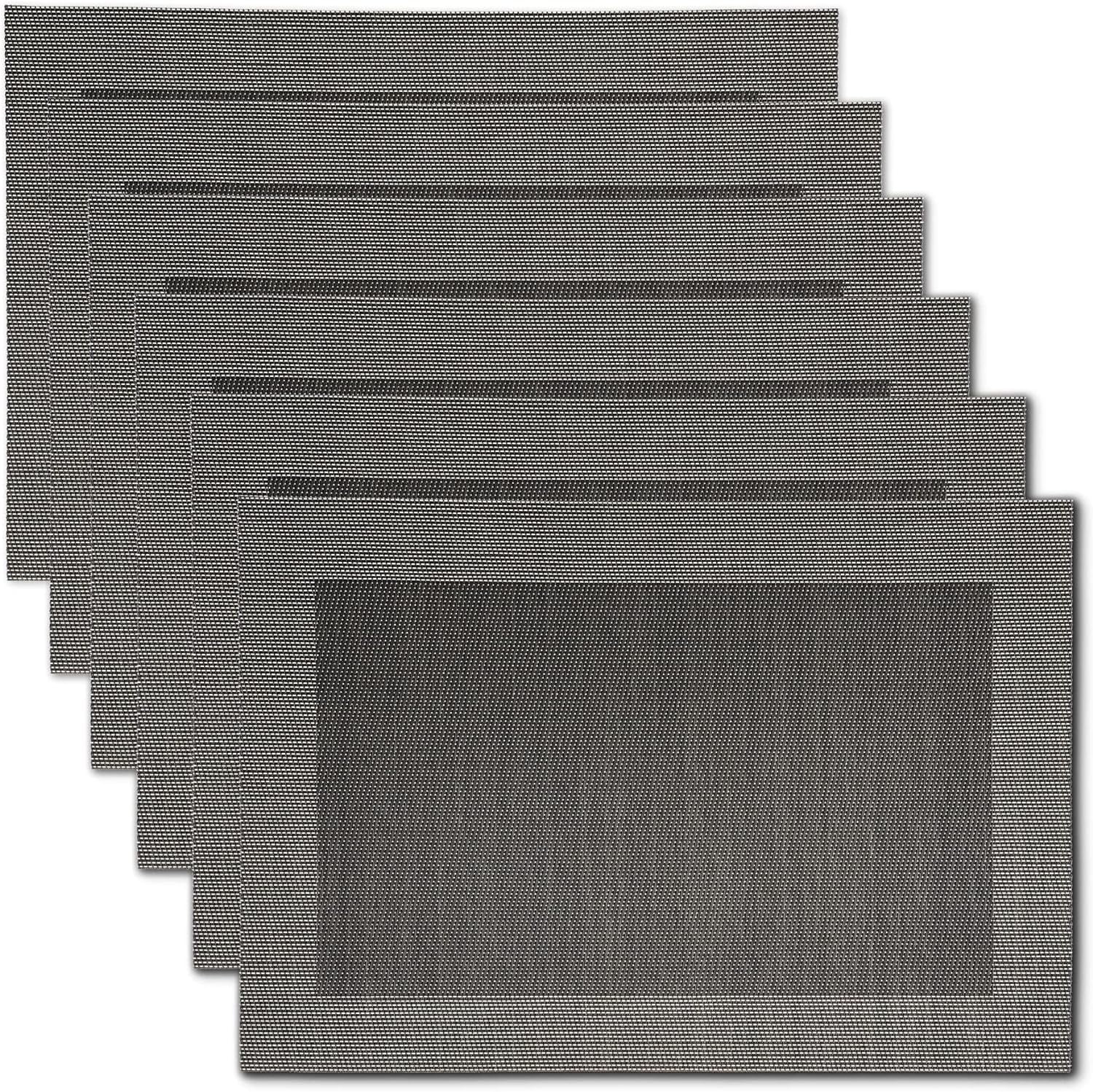 Everyday Woven Texture Border Design PVC Rectangular Heat Insulation ...