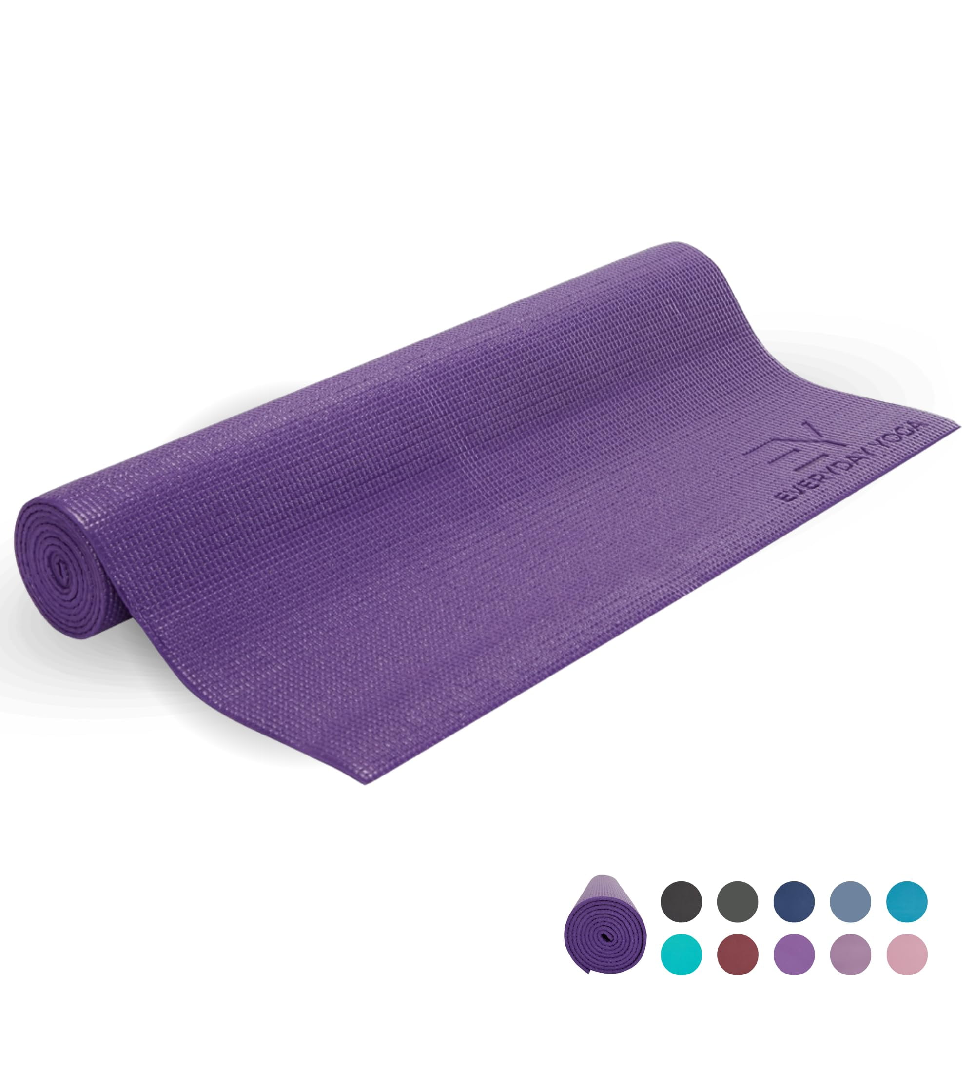 Everyday Yoga Lightweight 72-Inch Anti-Microbial Yoga Mat with Sticky ...