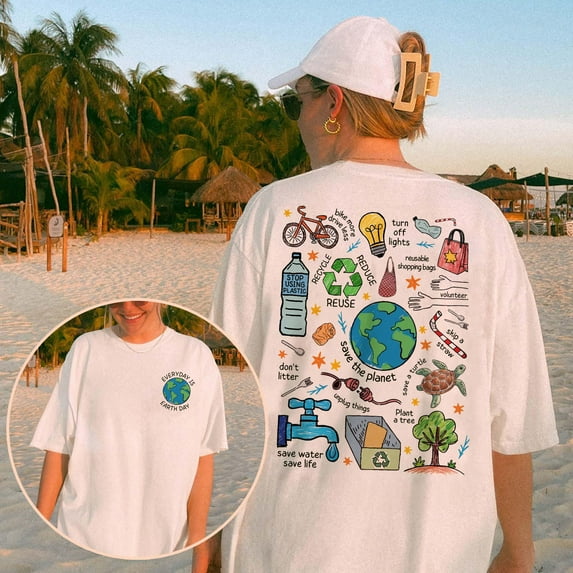 Everyday is Earth Day 2 Side Shirt, Respect Your Mother Save the Earth ...