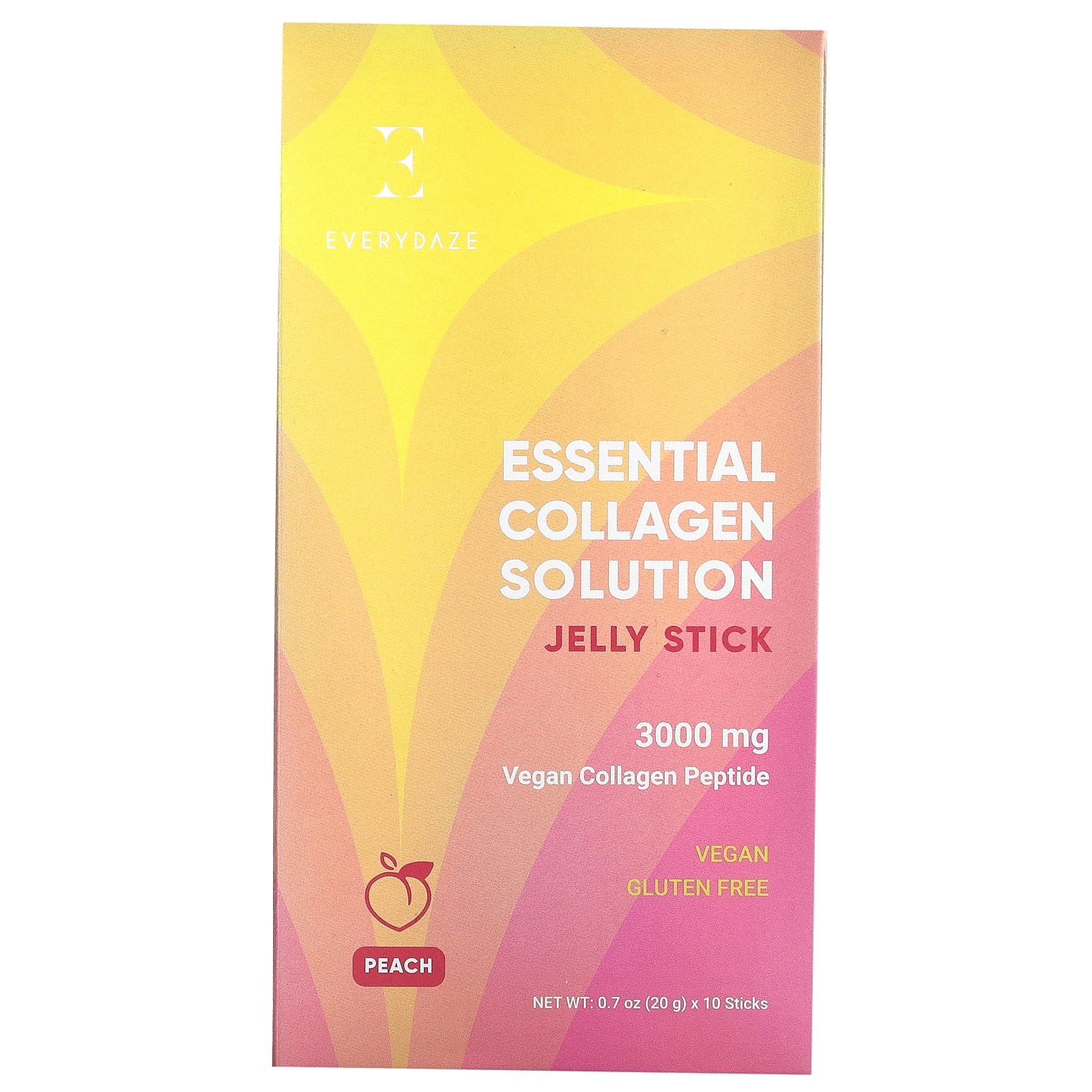 Everydaze Essential Collagen Solution Jelly Stick, Peach Flavor, 10 ...