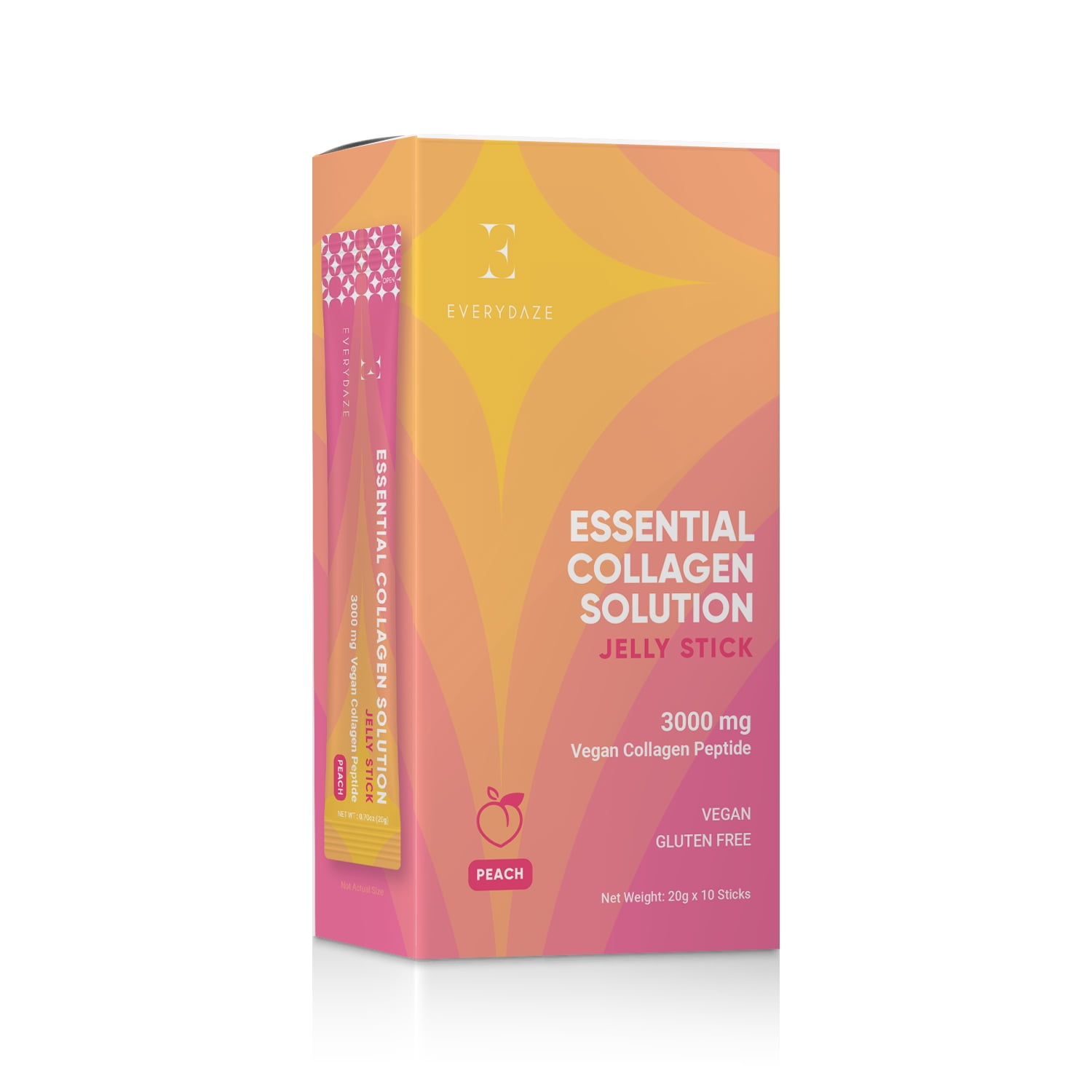 Everydaze Essential Collagen Solution Jelly Stick, Peach, Box of 10 ...