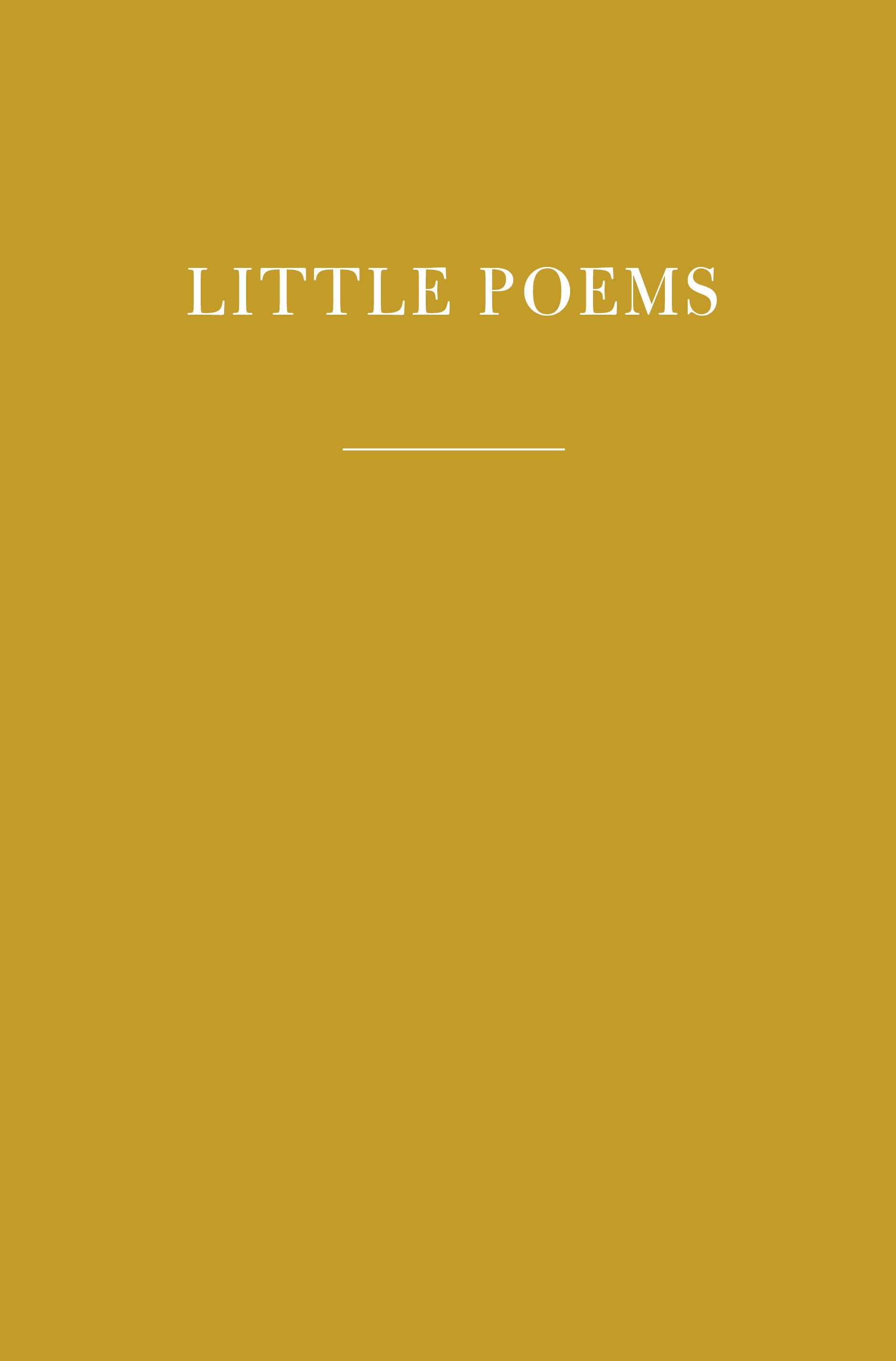 Everyman's Library Pocket Poets Series: Little Poems (Hardcover ...