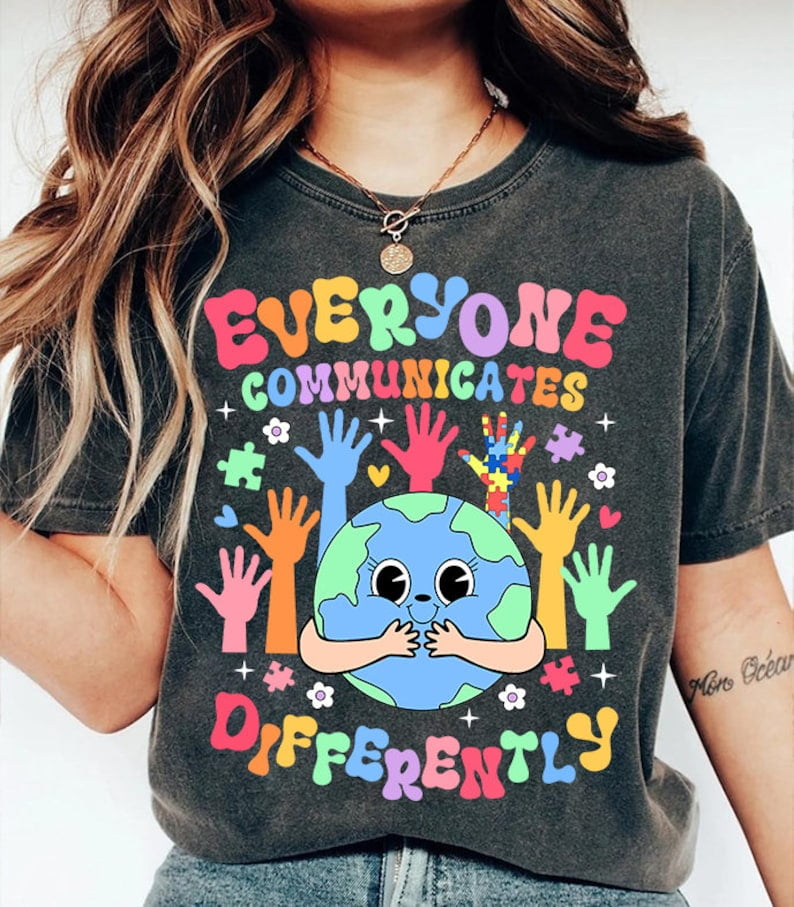 Everyone Communicates Differently Communicates Autism Awareness Autism ...