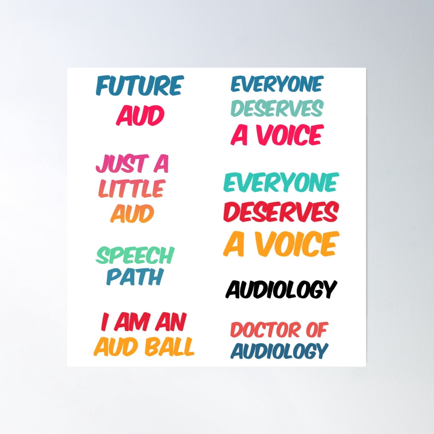 Everyone Deserves A Voice Poster Wall Art, Modern Wall Decor, 24x24 ...
